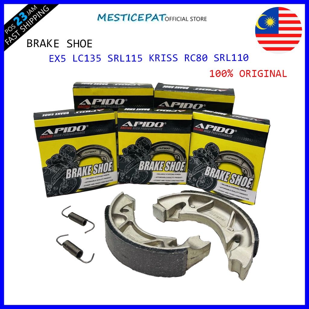 APIDO BRAKE SHOE EX5/LC135/SRL115/KRISS/RC80/SRL110/C70/Y80/Y100/Y110 ...