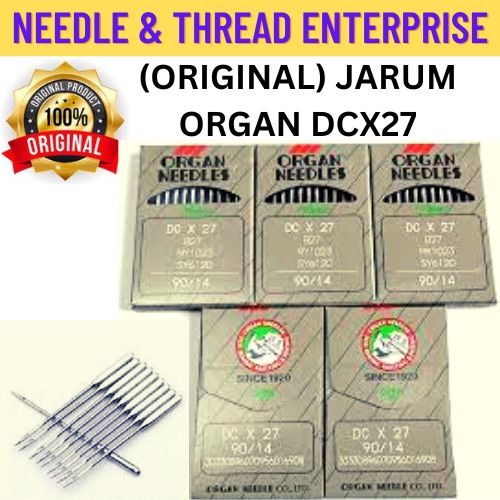 JARUM MESIN JAHIT TEPI INDUSTRI DCX27/DCX27 ORIGINAL ORGAN NEEDLE // OVERLOCK SEWING MACHINE ...