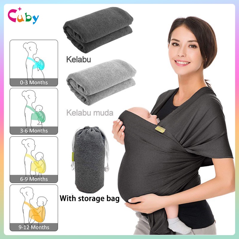 CUBY Kain Dukung Baby Carrier Ergonomic Newborn 0-36Month Baby Wrap ...