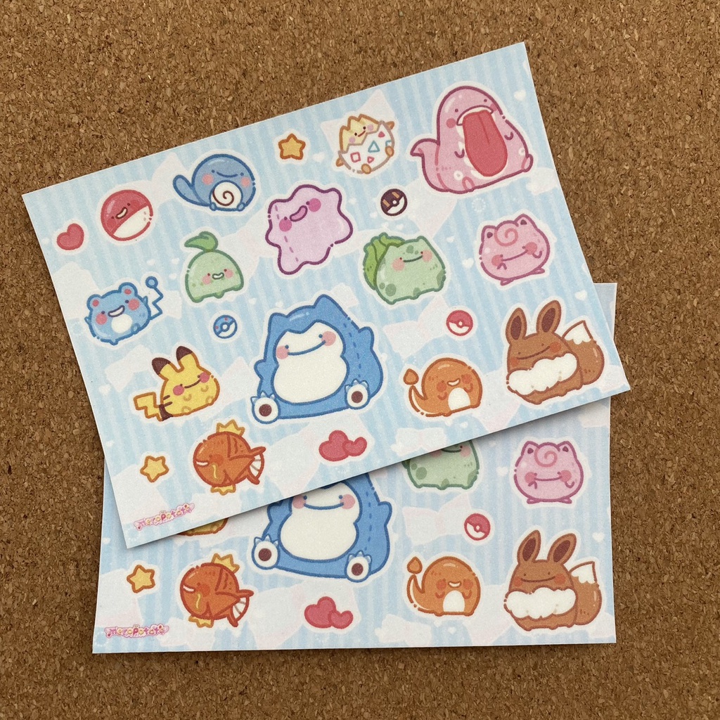 Ditto silly face Pokemon sticker/sticker (updated new version) | Shopee ...