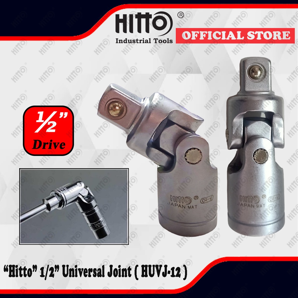 [ HITTO ]Universal Joint 1/2 Ratchet Angle Extension Bar Socket Adapter ...