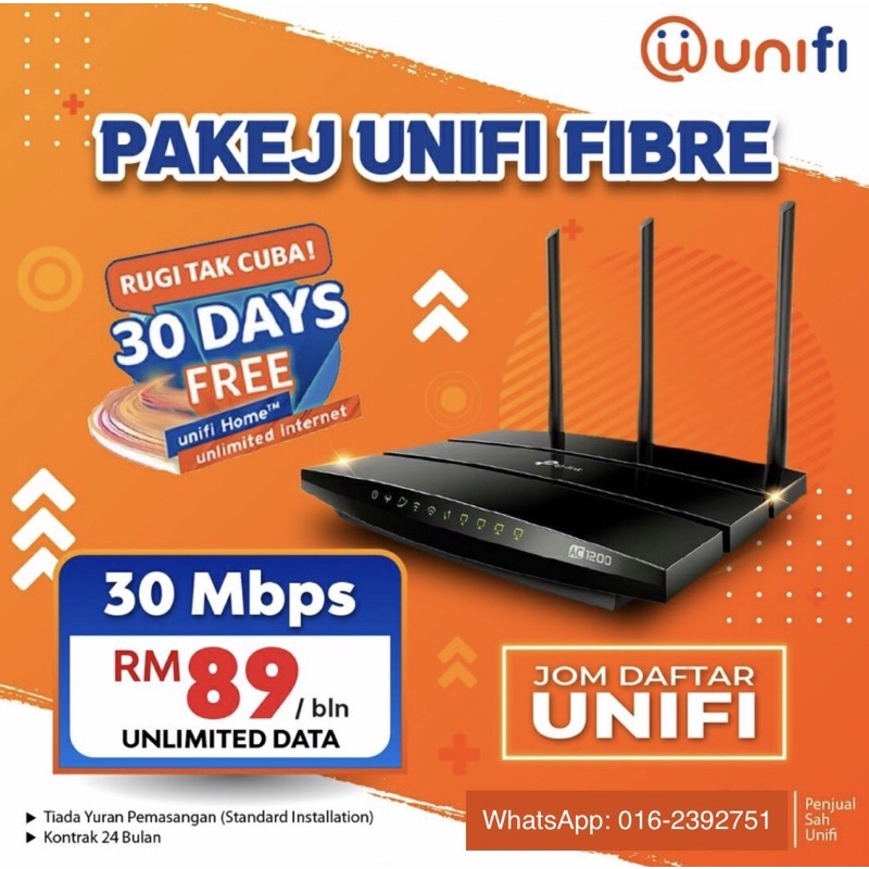 UNIFI HOME FIBER OPTIC UNLIMITED DATA UPGRADED SPEED | Shopee Malaysia