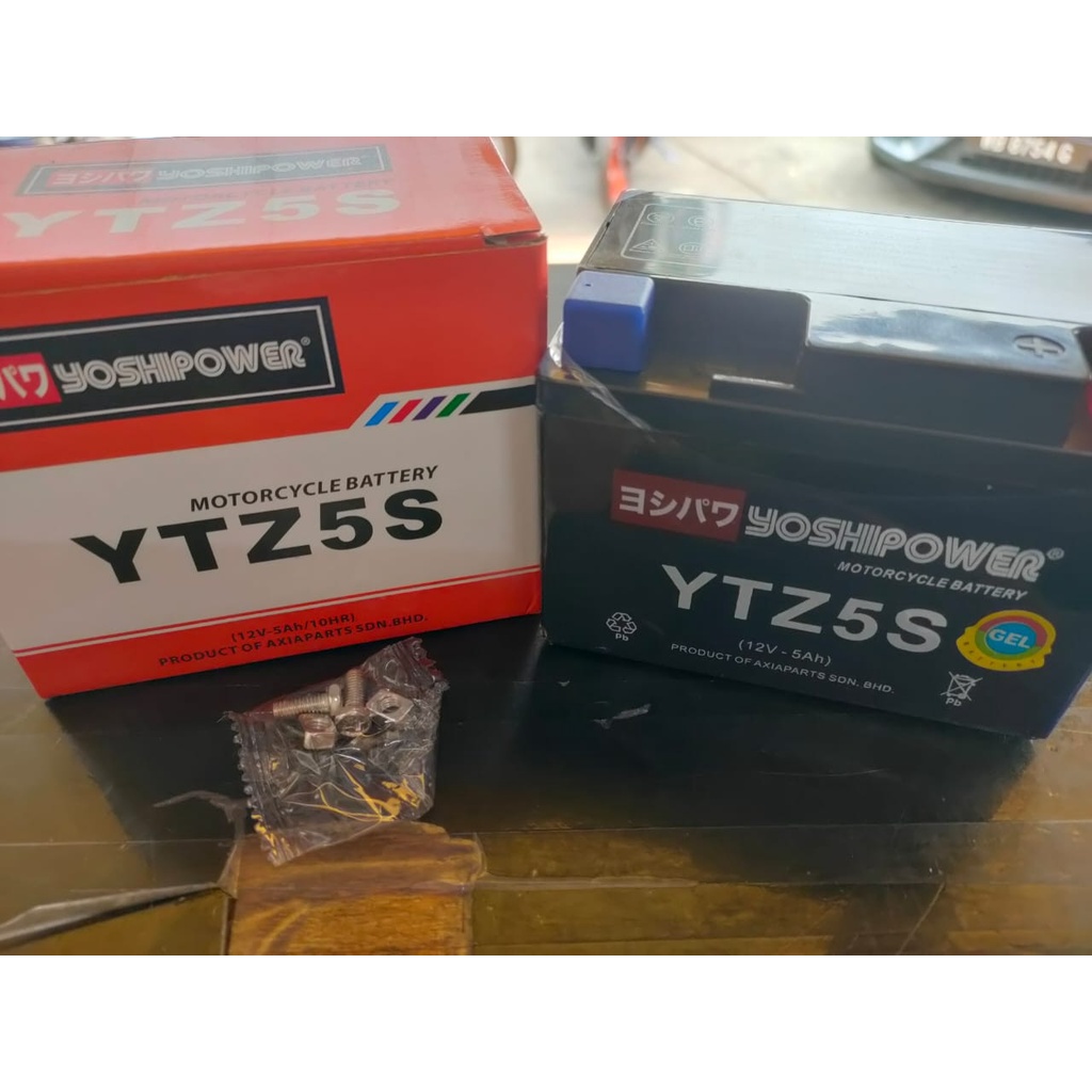 YTZ5S 12V-5AH BATTERY BRAND (YOSHIPOWER) | Shopee Malaysia