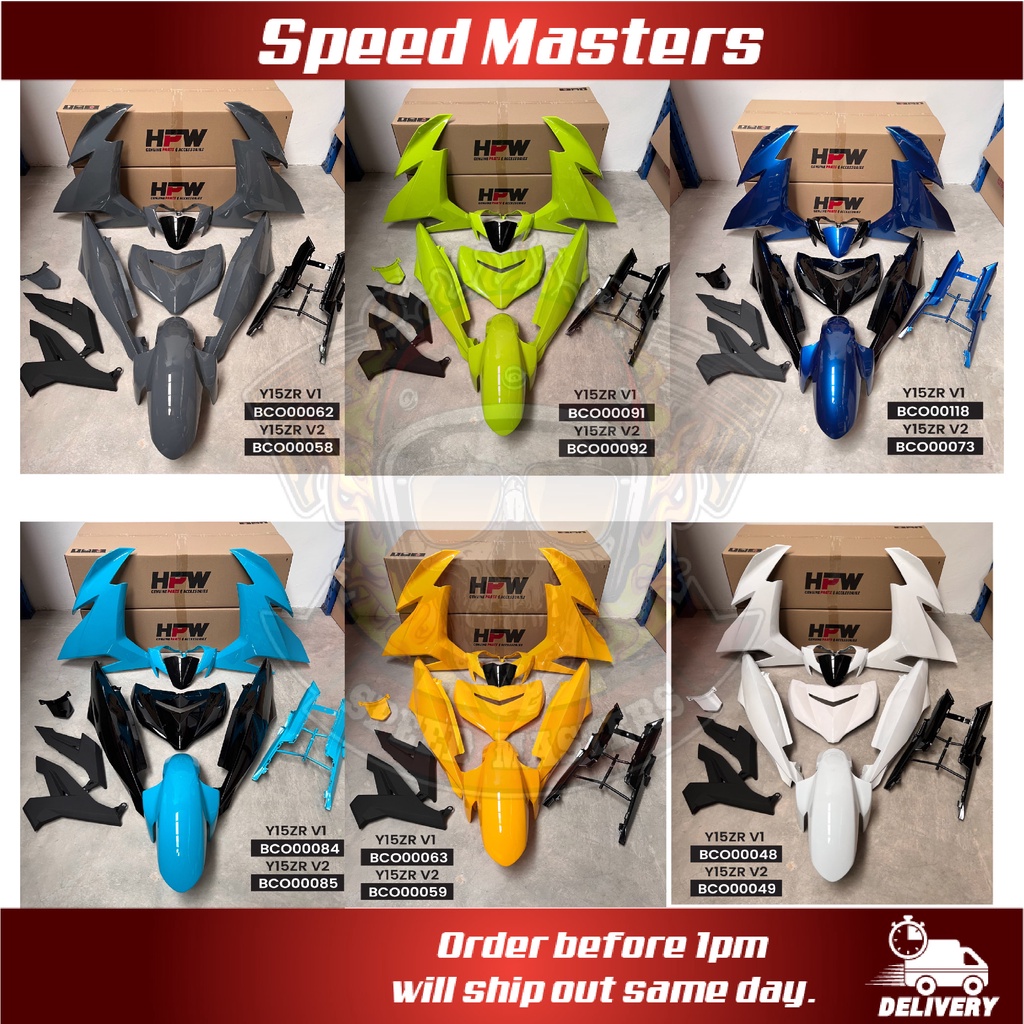 SPEED MASTER YAMAHA Y15 Y15zr V1 V2 V3 Coverset kosong grey/blue/black ...