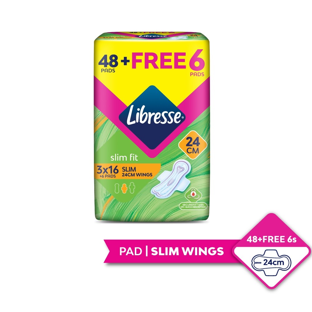 Libresse Slim Wings (24cm x 3 x 16's + 6's) | Shopee Malaysia