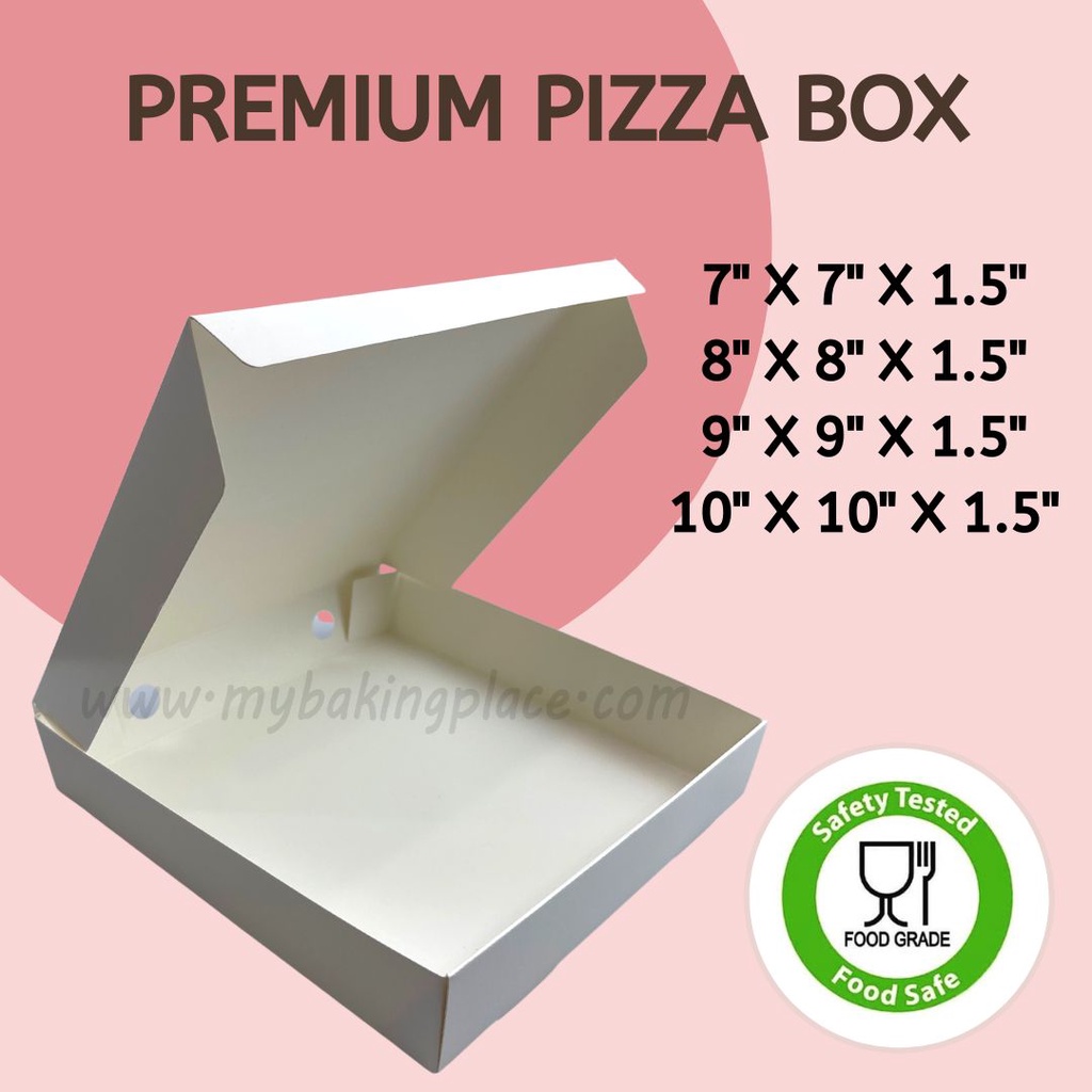 Kotak Pizza White Box Pizza Box Donut Box Art Card Kotak Talam Kotak ...