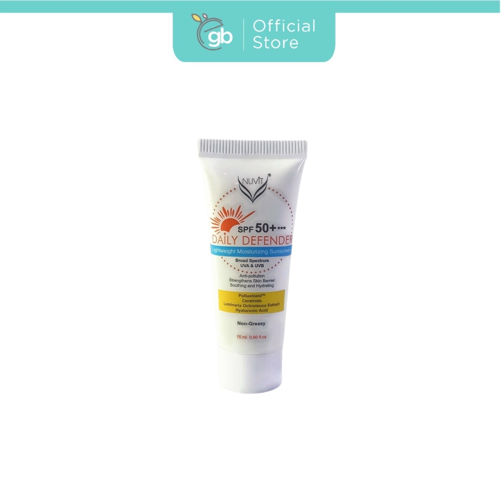 Nuvit Daily Defender Lightweight Moisturizing Sunscreen (15ml) | Shopee ...