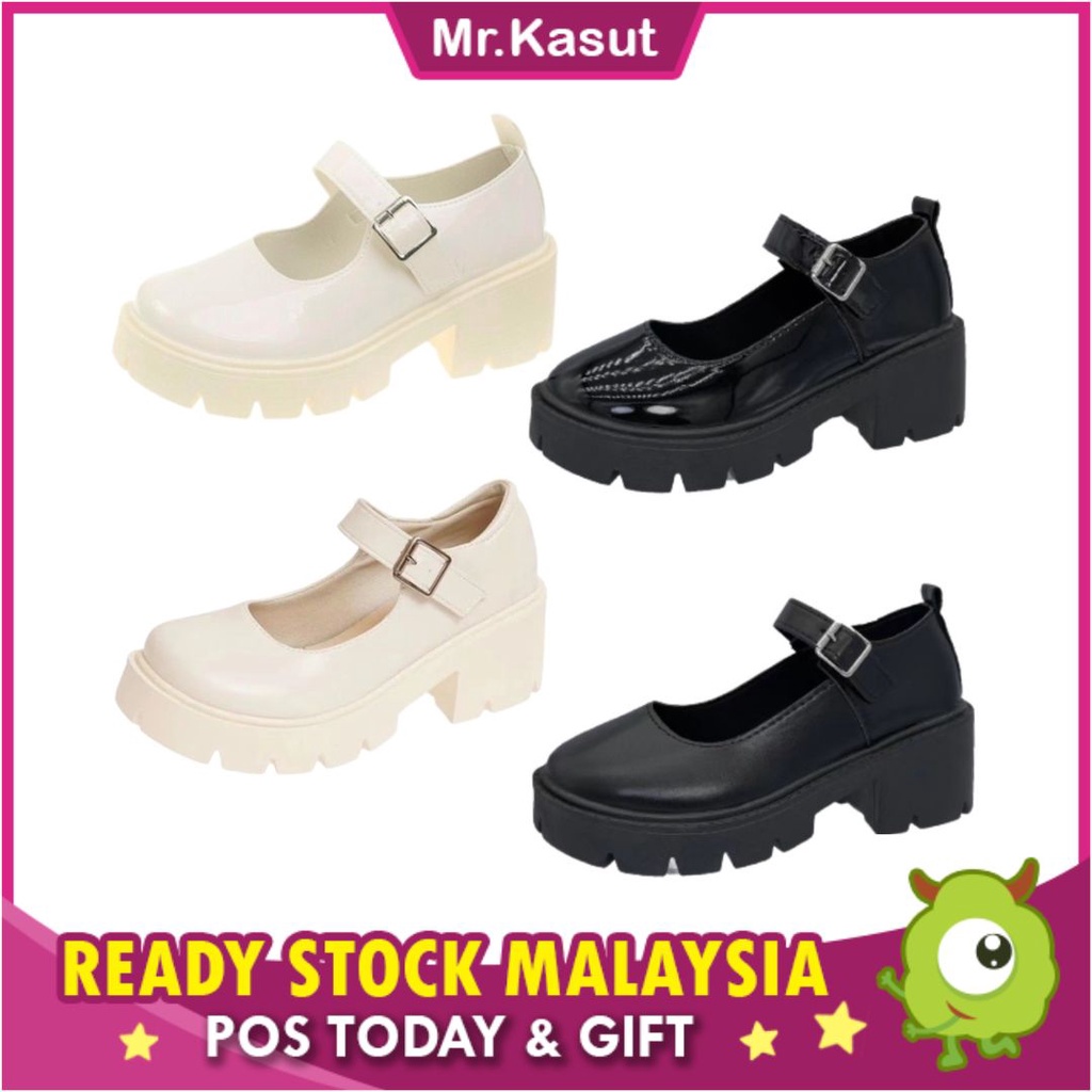 Mr.Kasut Boots Women Korean style Fashion Casual Thick Sole Strap ...