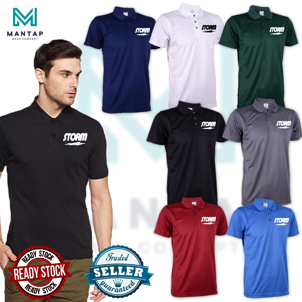 BOWLING POLO JERSEY / STORM SHIRT BERKOLAR PEMINAT BOWLING COLLAR SHIRT ...