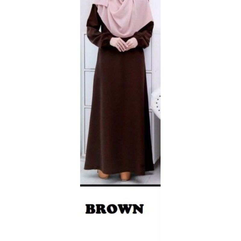 Jubah Plain Muslimah Wear Murah Simple Jubah A Shape Baju 2024 Special ...