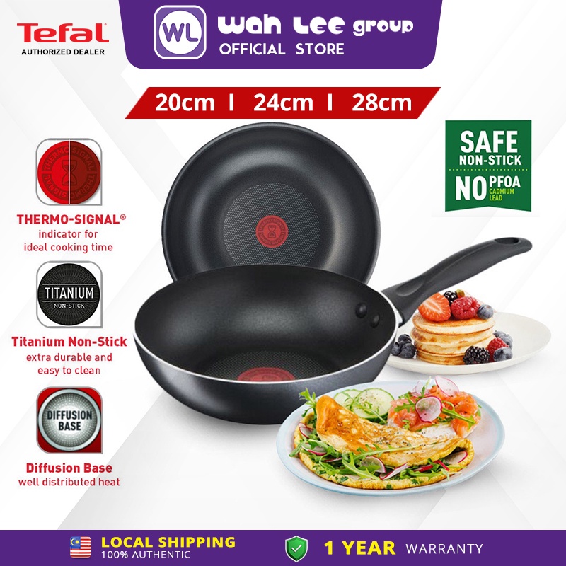Tefal COOK & CLEAN Series Frypan (20cm B22502) (24cm B22504) (28cm ...