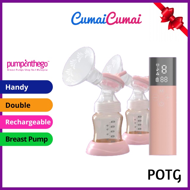 Pump On the Go (POTG) Handy Double Rechargeable Electric Breast Pump ...