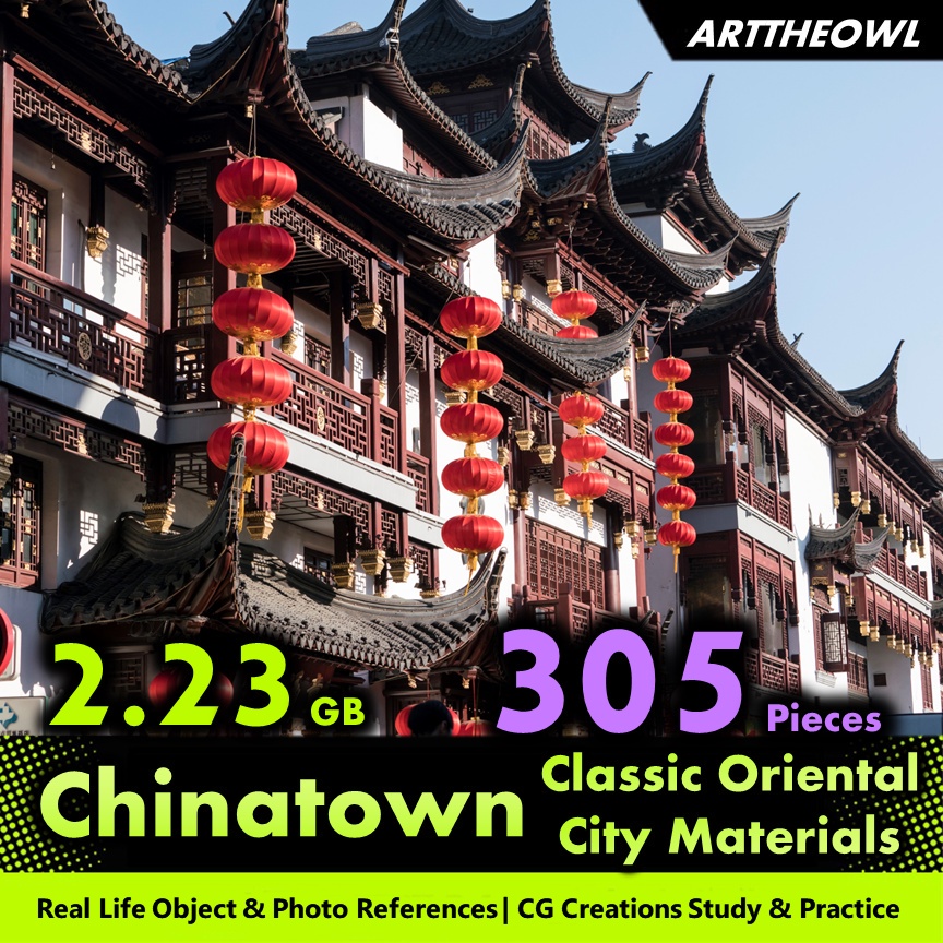 🔥 Chinatown Classic Oriental City CG Study & References 🔥 Anime Figure ...