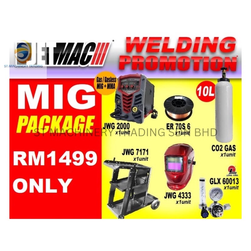 JETMAC JWG2000 MIG MMA 2 IN 1 INVERTER WELDER SUPER VALUE PACKAGE ...