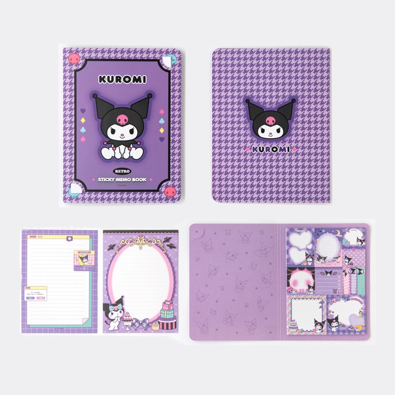 Sanrioed Hello Kitty Sticky Notes Book Anime My Melody Kuromi Sticker ...