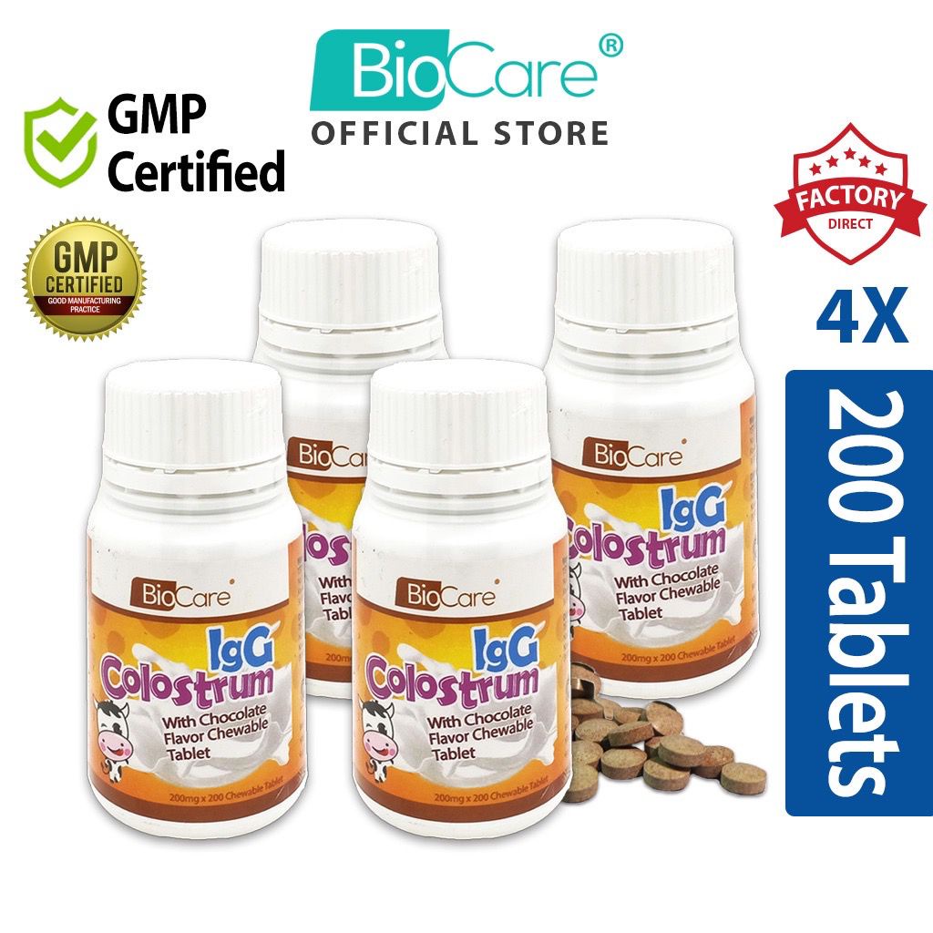 Biocare IGG Colostrum Chewable Tablet 4 x 200S x 200mg | Shopee Malaysia