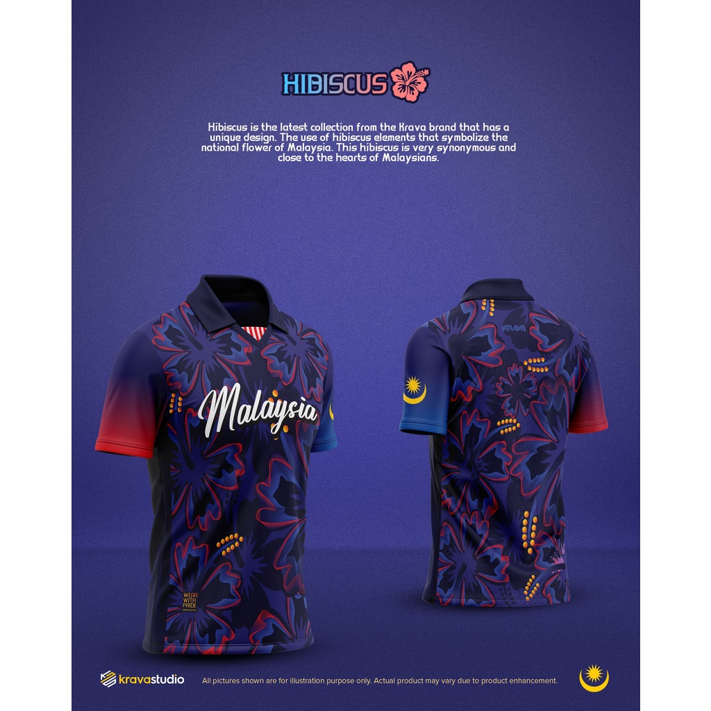 Krava Bunga Raya Tee 2022 Microfibre Hexagon Eyelet EXCLUSIVE ...