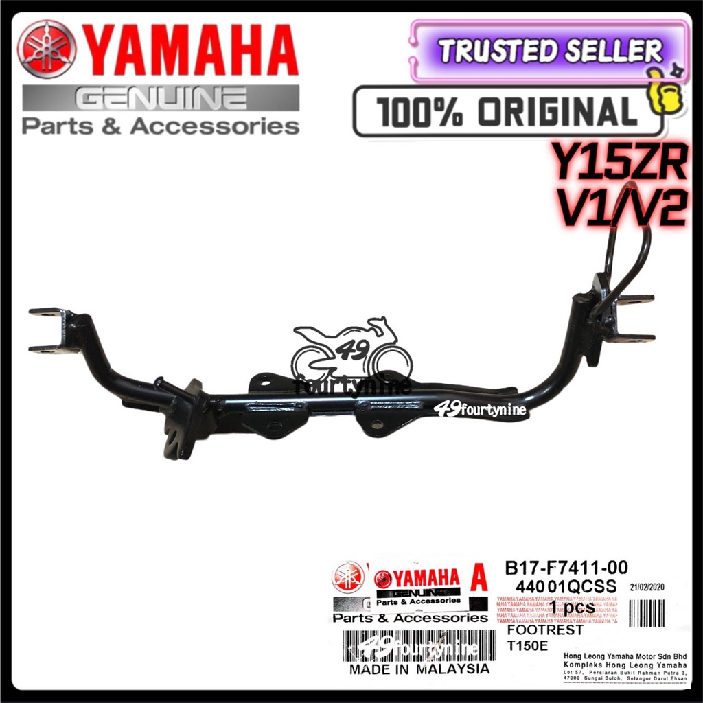 100% ORIGINAL Y15 Y15ZR V1 V2 FRONT STEP BAR FOOTREST BAR PEMIJAK KAKI ...