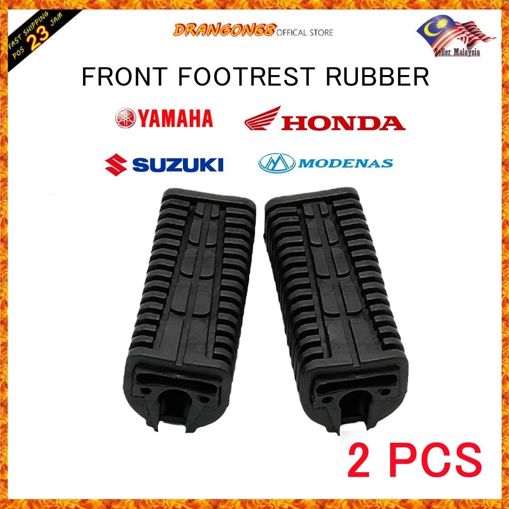 RUBBER FRONT STEP (YAMAHA / HONDA) LC135 /RS150 /SRL115 / SRL110 ...