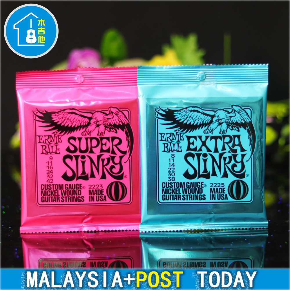 【Fast delivery】 Ernie Ball 2225 2223 Extra Slinky Nickel Wound Electric Guitar Strings Guitar ...