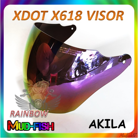 AKILA X618 VISOR FOR XDOT 618 HELMET (RAINBOW) | Shopee Malaysia