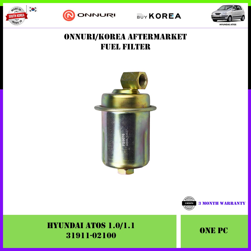 (AT-3) Hyundai Atos 1.0 / 1.1 Oem Fuel Filter (31911-02100) | Shopee ...