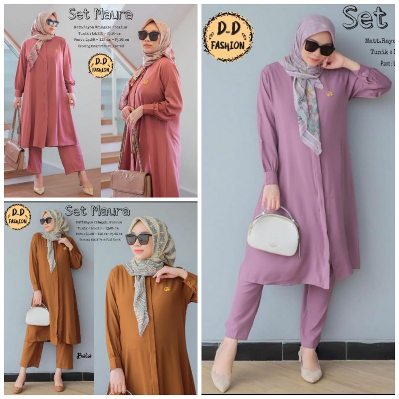 (NEW) Muslim FASHION Women's Suit //Pajamas SET BY D&D | Shopee Malaysia