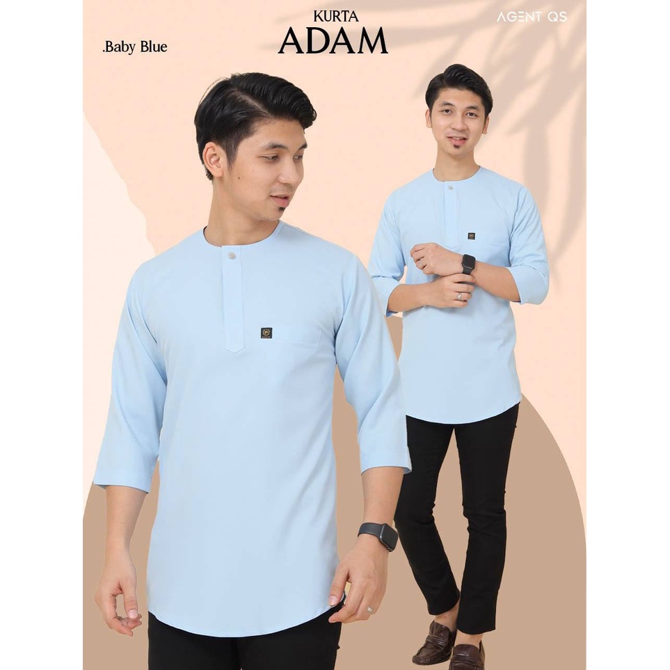 KURTA ADAM KURTA LENGAN PENDEK TELUK BELANGA/LEHER BULAT KURTA DEWASA ...