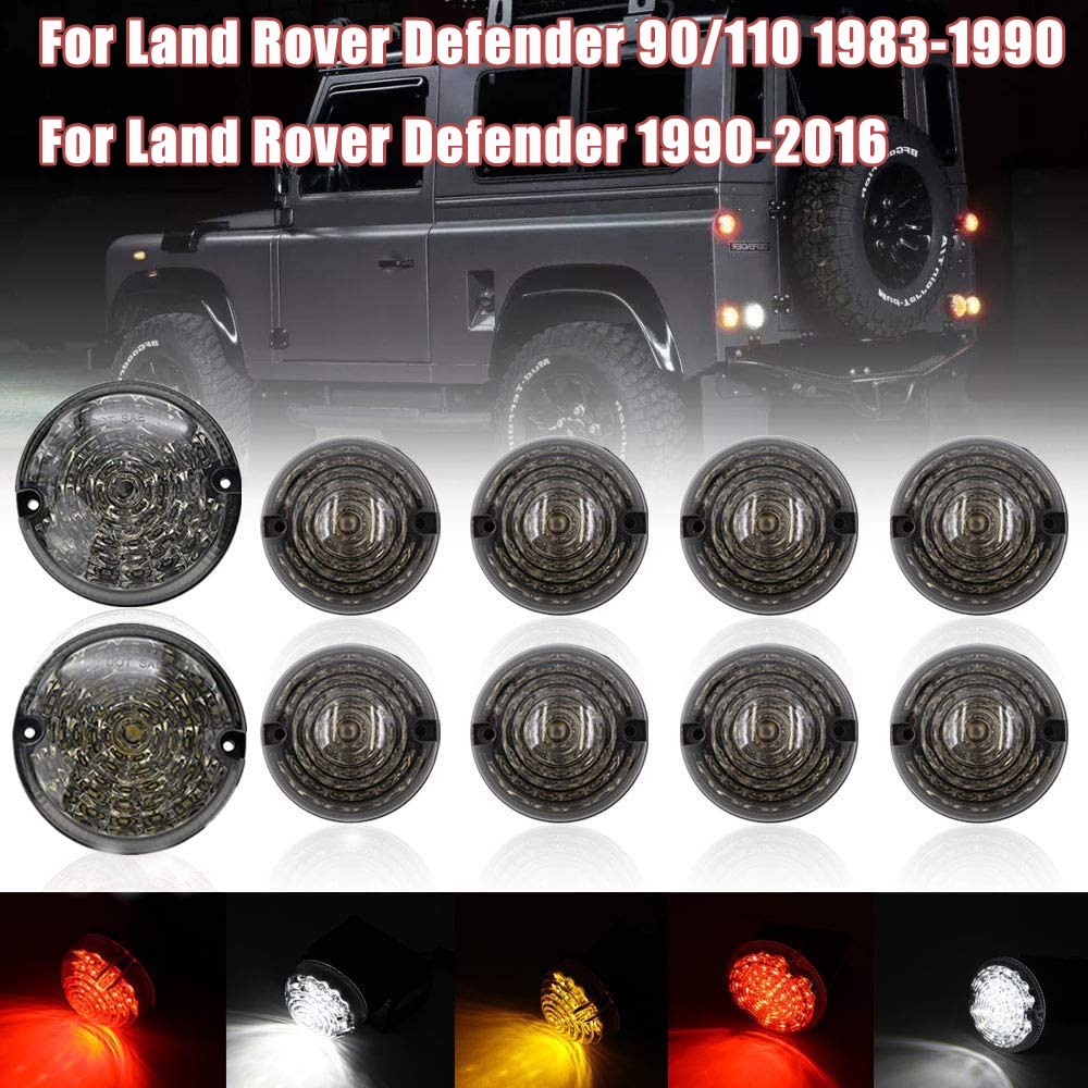 10pcs Rear & Front Fog Lamp Reversing Light LED Headlamp Smoked lens ...