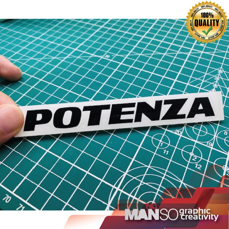 POTENZA Car Sticker myvi saga persona waja evo neo bezza iriz alza ...