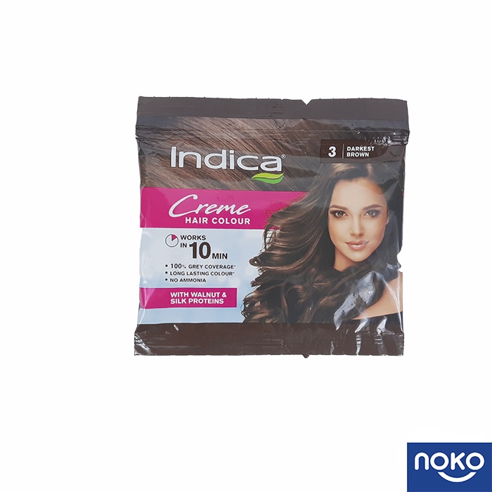 Indica Creme Hair Colour Dark Brown 20ml - 4846 | Shopee Malaysia