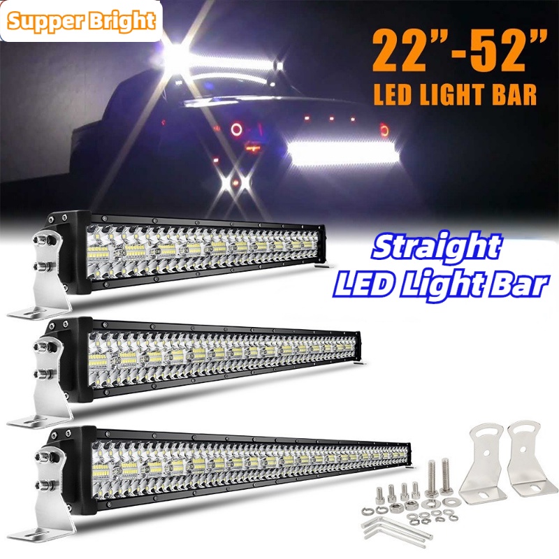 12D Straight LED Light Bar 22INCH / 32INCH / 42INCH / 52INCH 3-ROW ...