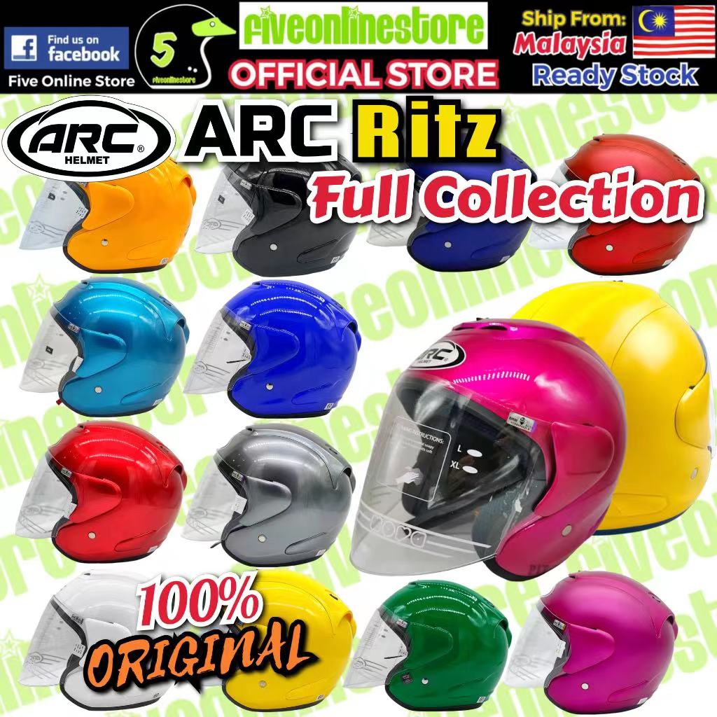 ARC Ritz Helmet 100% Original SIRIM Certified Full Collection Glossy ...
