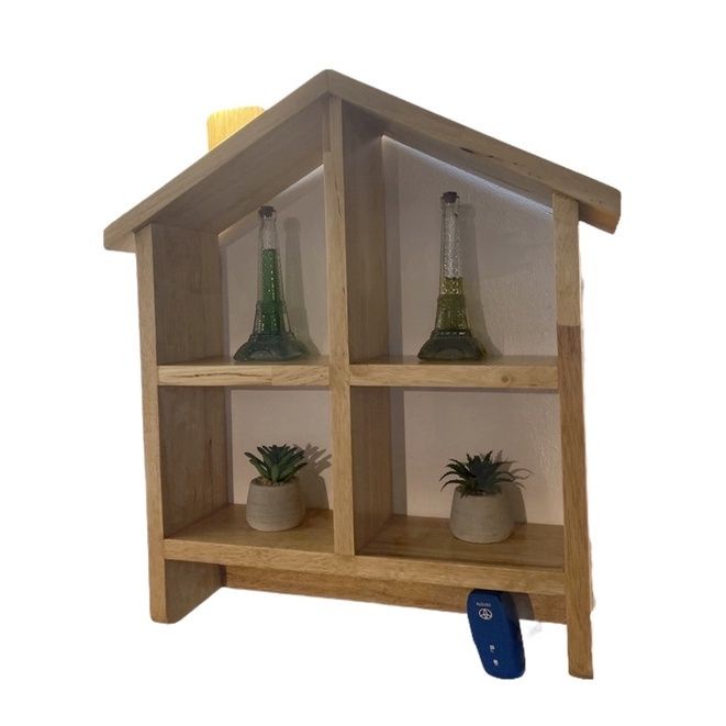 Rak Rumah Kayu Hiasan (Wood House Rack Decoration) | Shopee Malaysia