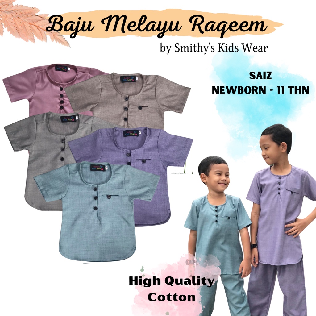 Smithy's Kids Wear Raqeem Baju Melayu Budak Baju Raya 2023 (Ready Stock ...
