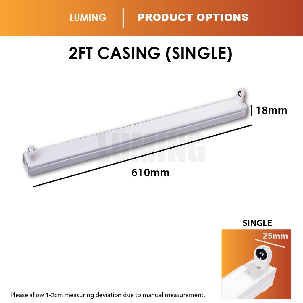 LMG_ LED Lampu Kalimantang T8 2FT 4FT Ceiling Wall Lights Casing Light Tube Home Lighting ...