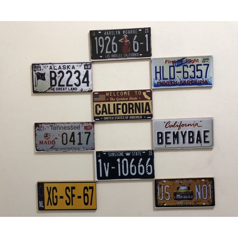 HIASAN DINDING Number Plate Theme Wall Display/Decoration | Shopee Malaysia