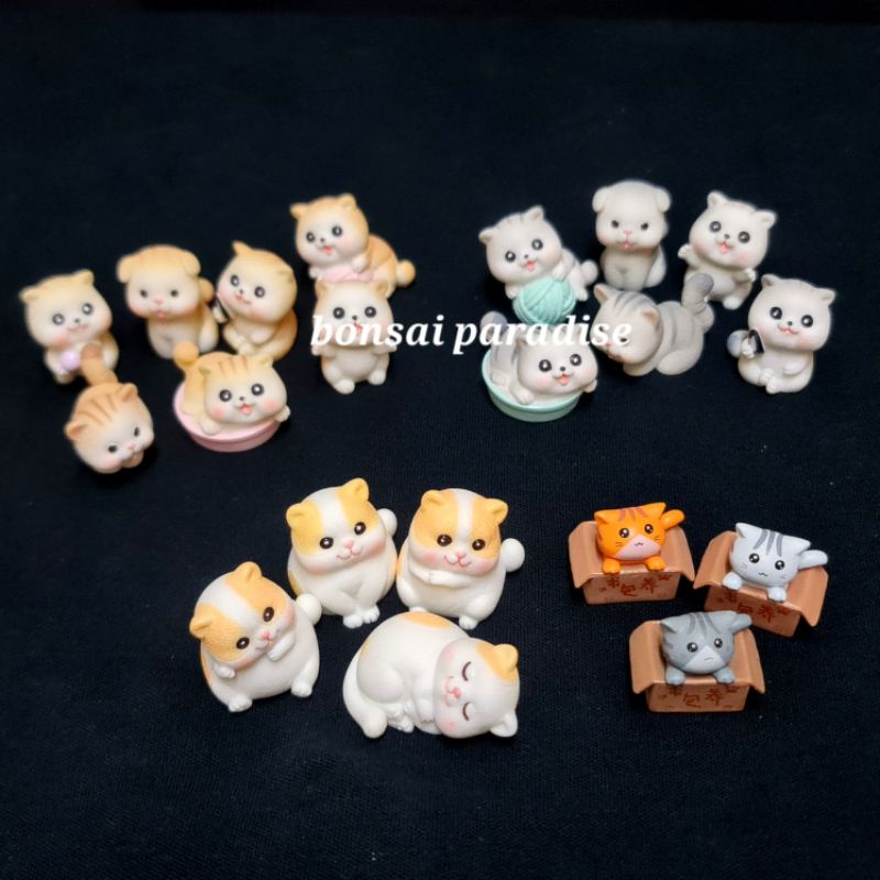 miniature kitten cat anak kucing for decoration , terrarium , cake ...
