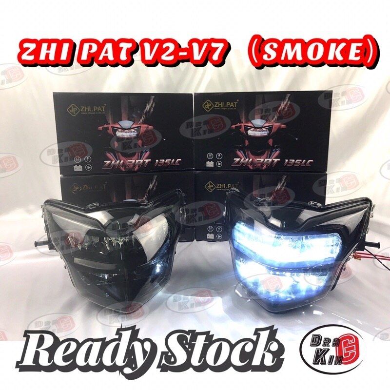 LAMPU ZHIPAT LC135 V1 LC135 NEW V2 V3 V4 V5 V6 V7 LED HEAD LAMP SMOKE ZHI PAT LC135 NEW | Shopee ...
