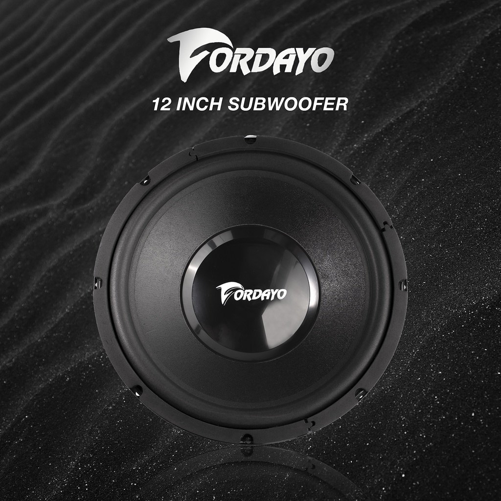 Fordayo 12 inch car subwoofer with box bass woofer speakers kereta 4 channel amplifier kit 2ch ...