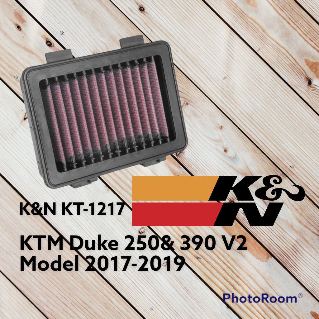 K&N KT-1217 REPLACEMENT AIR FILTER KTM DUKE 250 & 390 V2 MODEL 2017 ...