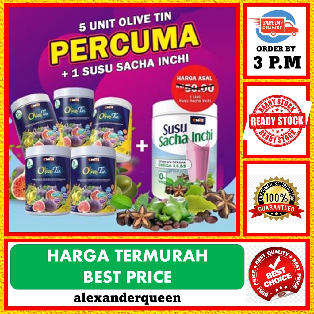 OLIVE TIN 🔥PAKEJ BORONG🔥 FREE SUSU SACHA INCHI - Olive tin MINUMAN ...