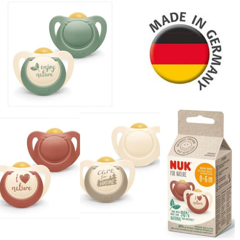ORIGINAL NUK For Nature Latex Soother (0-36 Month) Twin Pack - Beige ...