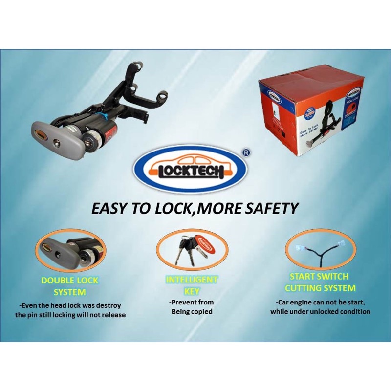 [OFFER!!] CLEAR STOCK MODEL ONLY LockTech Car Brake Pedal Lock [MIX ...