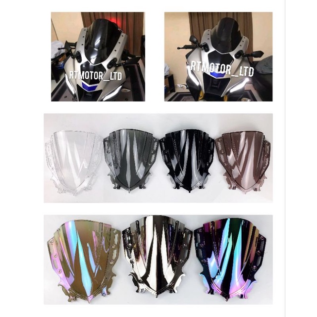 YAMAHA R15 V4 R15M 2022 WINDSHIELD WINDSCREEN ANTI PECAH DOUBLE BUBBLE ...