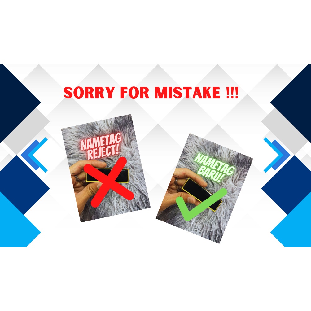 RE-MAKE (WE SEND NEW NAME TAG ONLY) | Shopee Malaysia