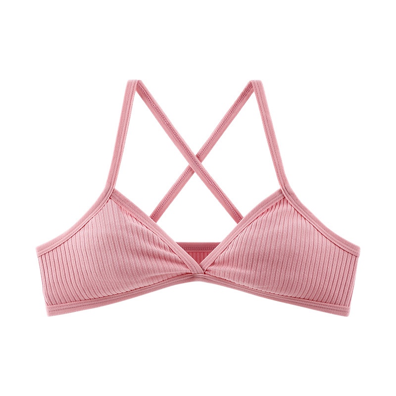 Zxyouping Sexy Bra For Women Underwear Sets Cotton Sports T Back Non Wire Padded Bra Deep V