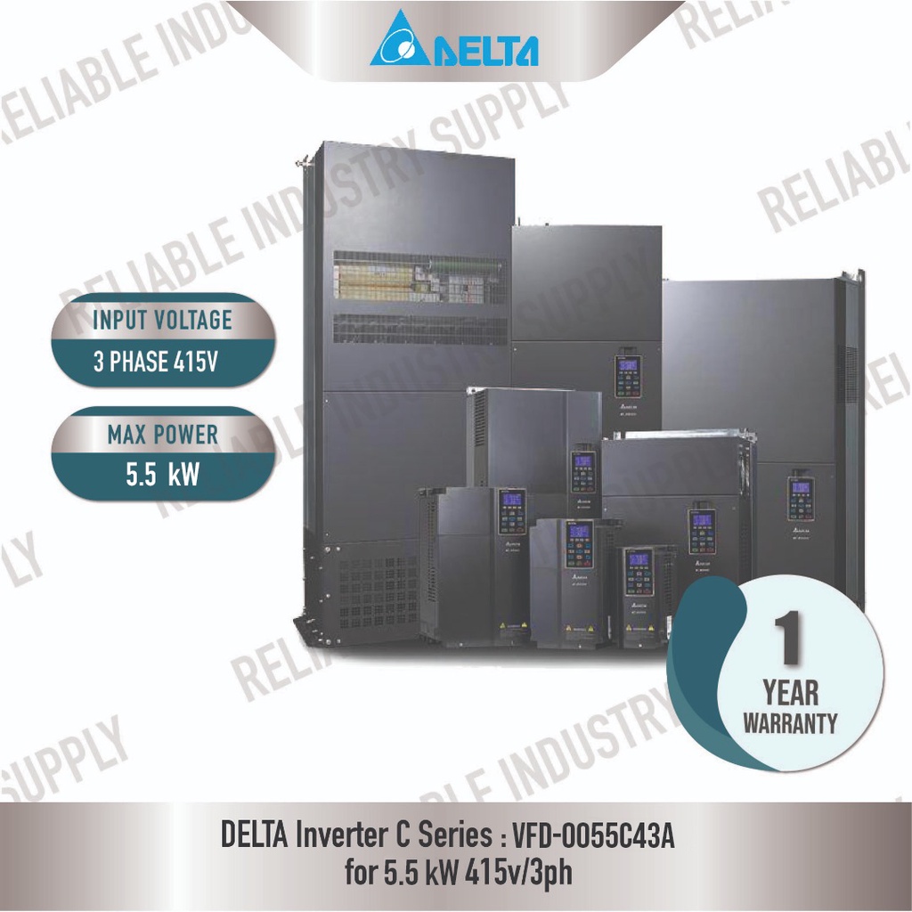 DELTA Inverter C Series 5.5KW - 15KW 3 Phase 415V | Shopee Malaysia