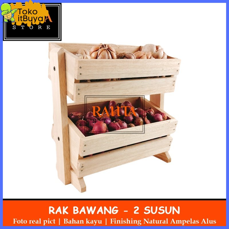 KAYU Wooden Onion Rack/Spice Rack/Wooden Onion Rack/Kitchen Shelf ...