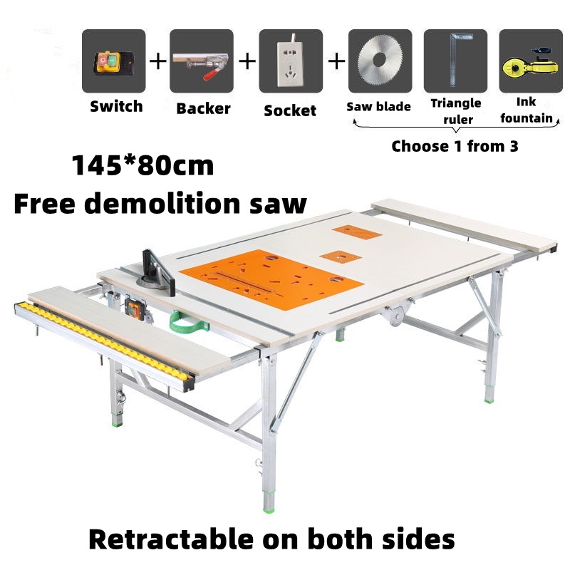 Woodworking Cutting Table Multifunction Flip Sliding Table Saw ...